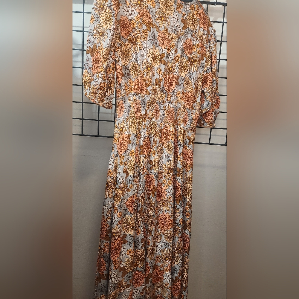 talisman | Dresses | Offer 5 Autumn Floral Midi Dress Pit 24 L 5 | Poshmark